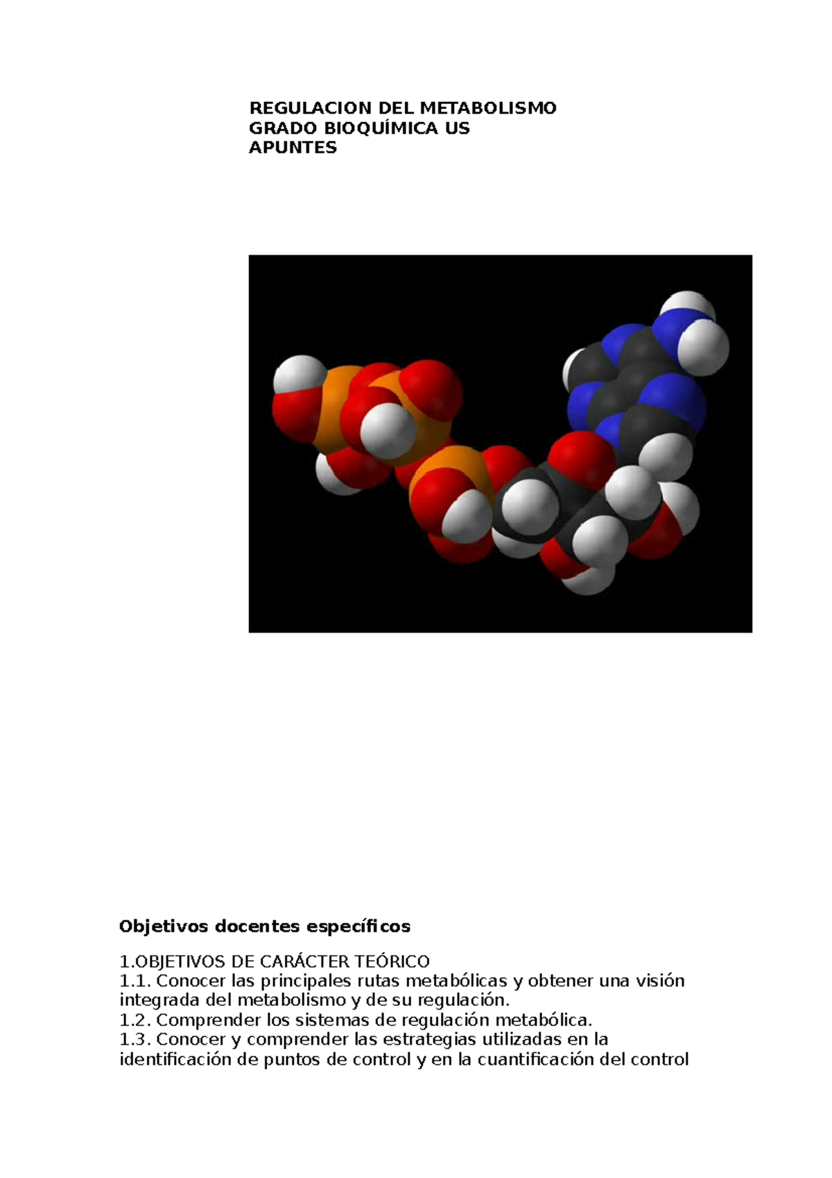 Regulación Del Metabolismo Apuntes - REGULACION DEL METABOLISMO GRADO ...