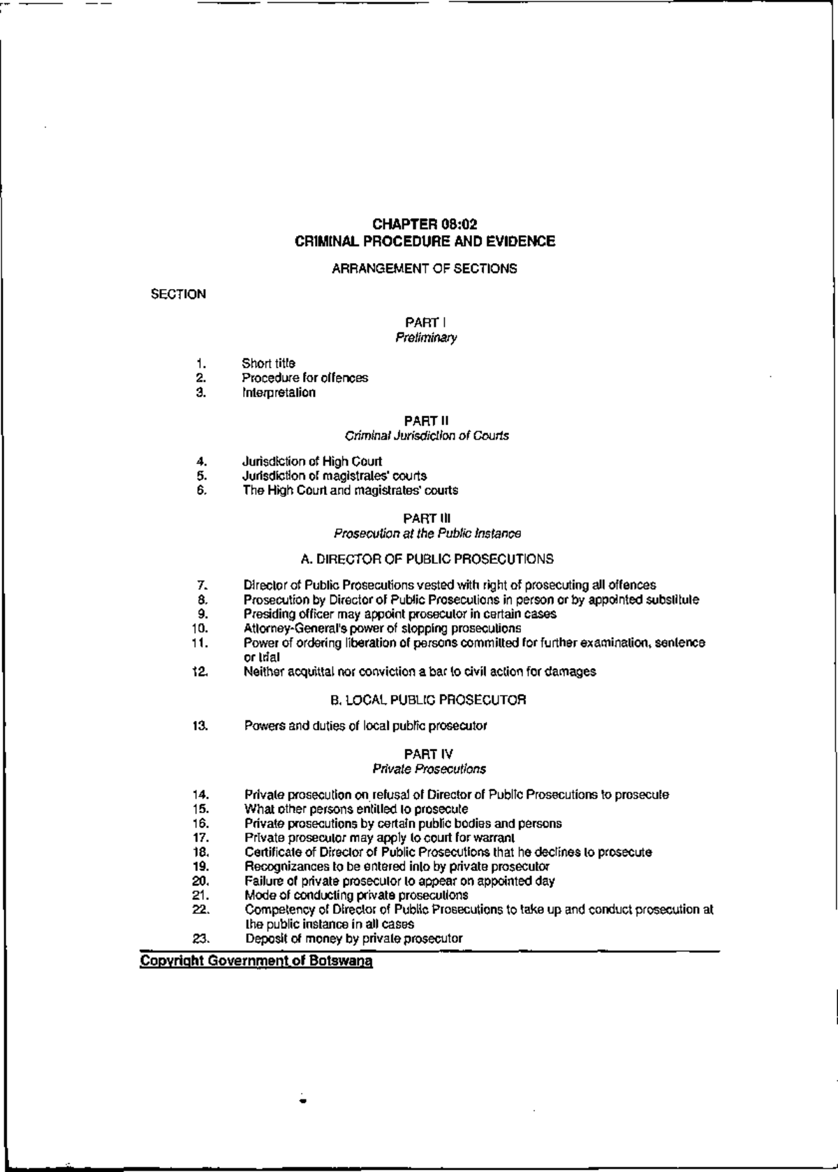 1939 Criminal Procedure and Evidence Act min - CHAPTER 08: CRIMINAL ...