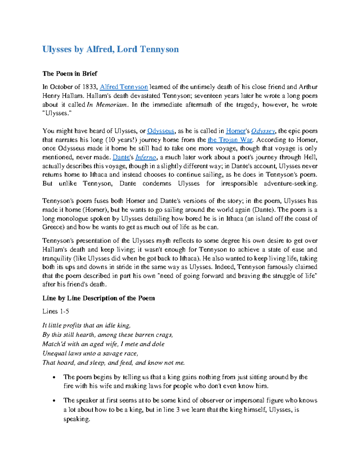 393378032 Ulysses by Alfred - Ulysses by Alfred, Lord Tennyson The Poem ...