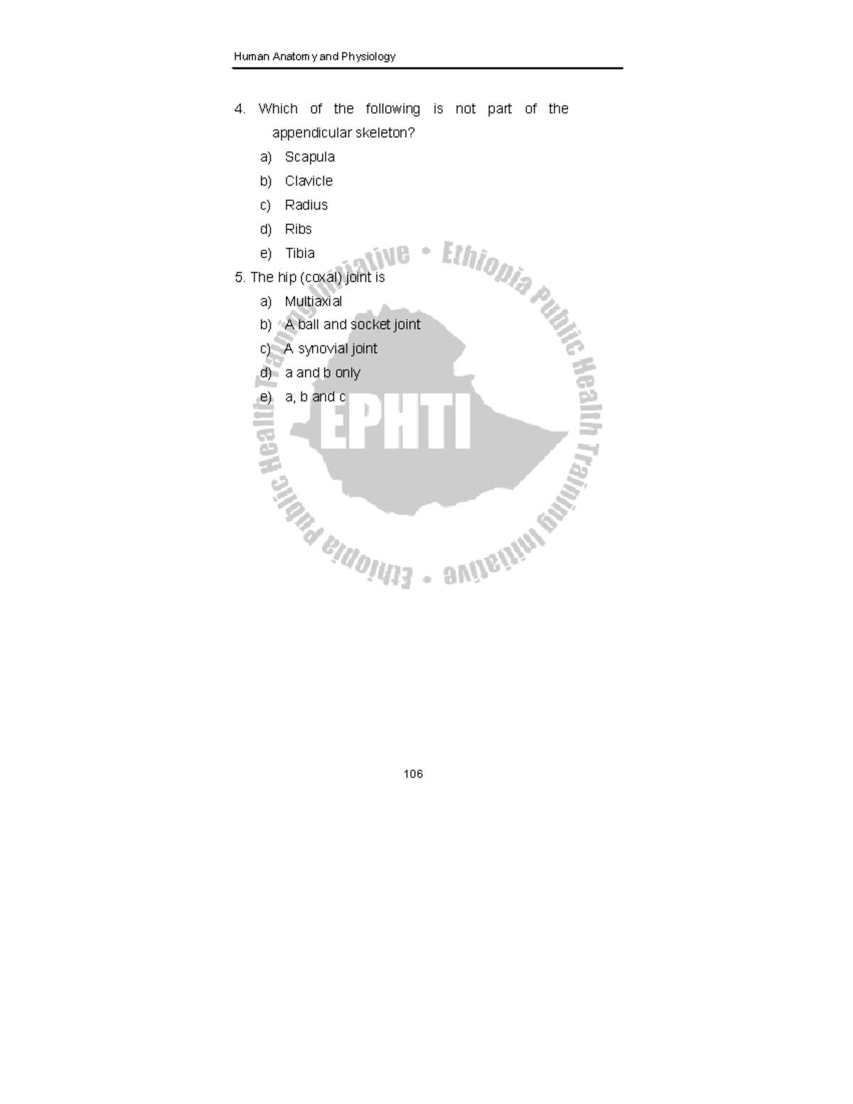 Human Anatomy and Psychology-116-120 - Which of the following is not ...