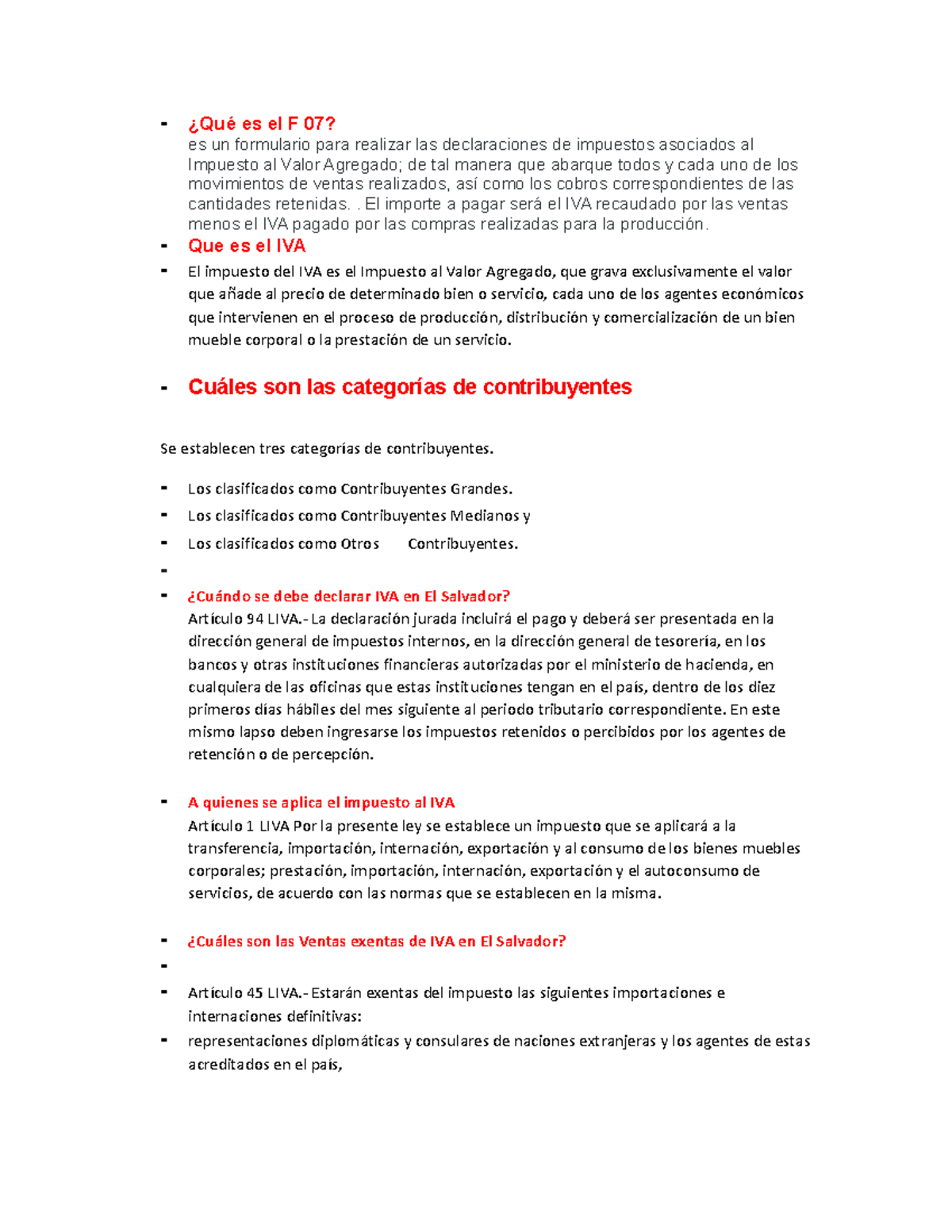 Preguntas - ¿Qué es el F 07? es un formulario para realizar las ...