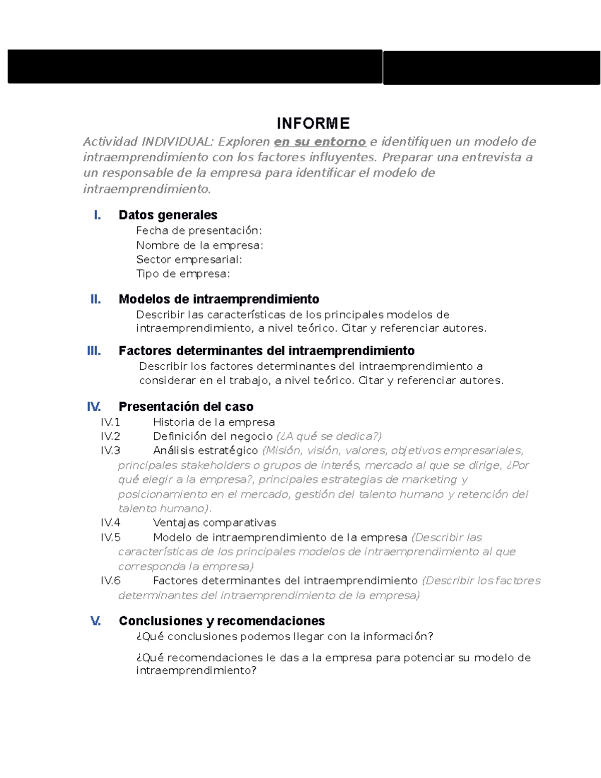Informe Parcial - INFORME Actividad INDIVIDUAL: Exploren en su entorno ...