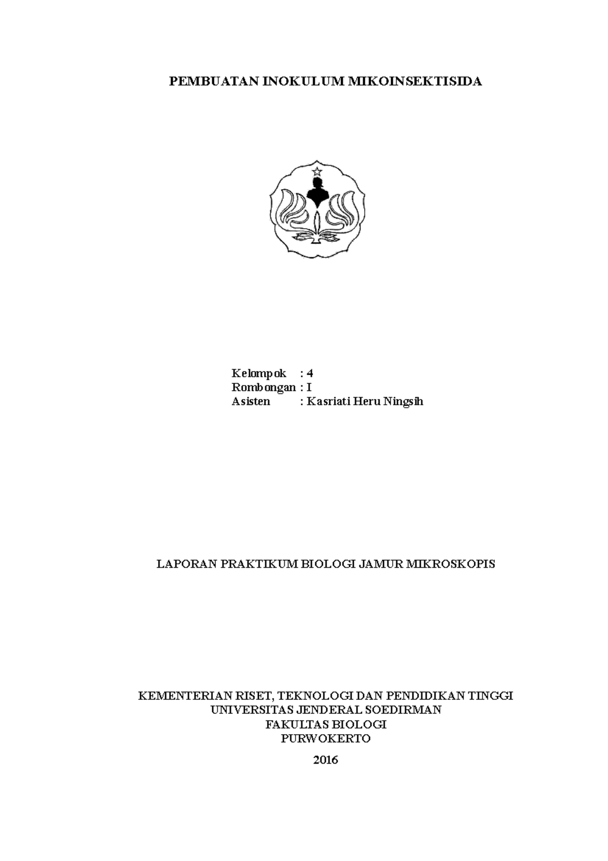 Pembuatan Inokulum Mikoinsektisida - PEMBUATAN INOKULUM MIKOINSEKTISIDA ...