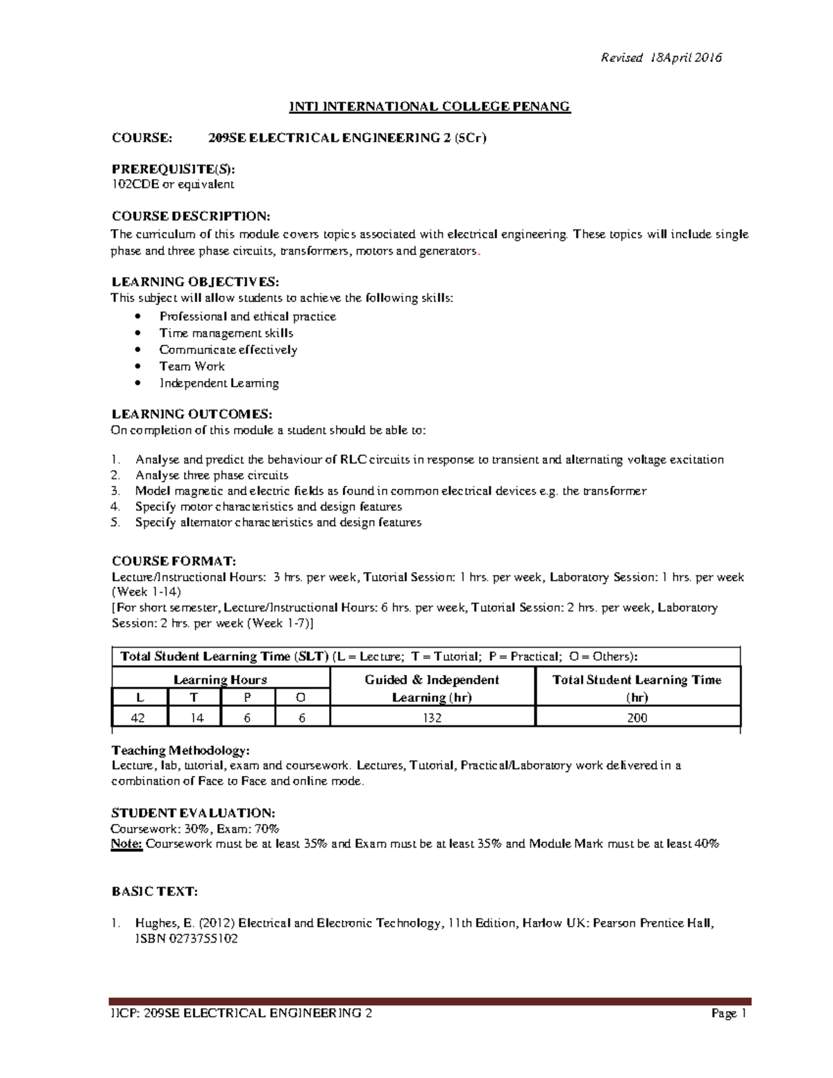 209SE-Electrical Engineering 2 updated 18 Apr 16 - Revised 18April 2016 ...