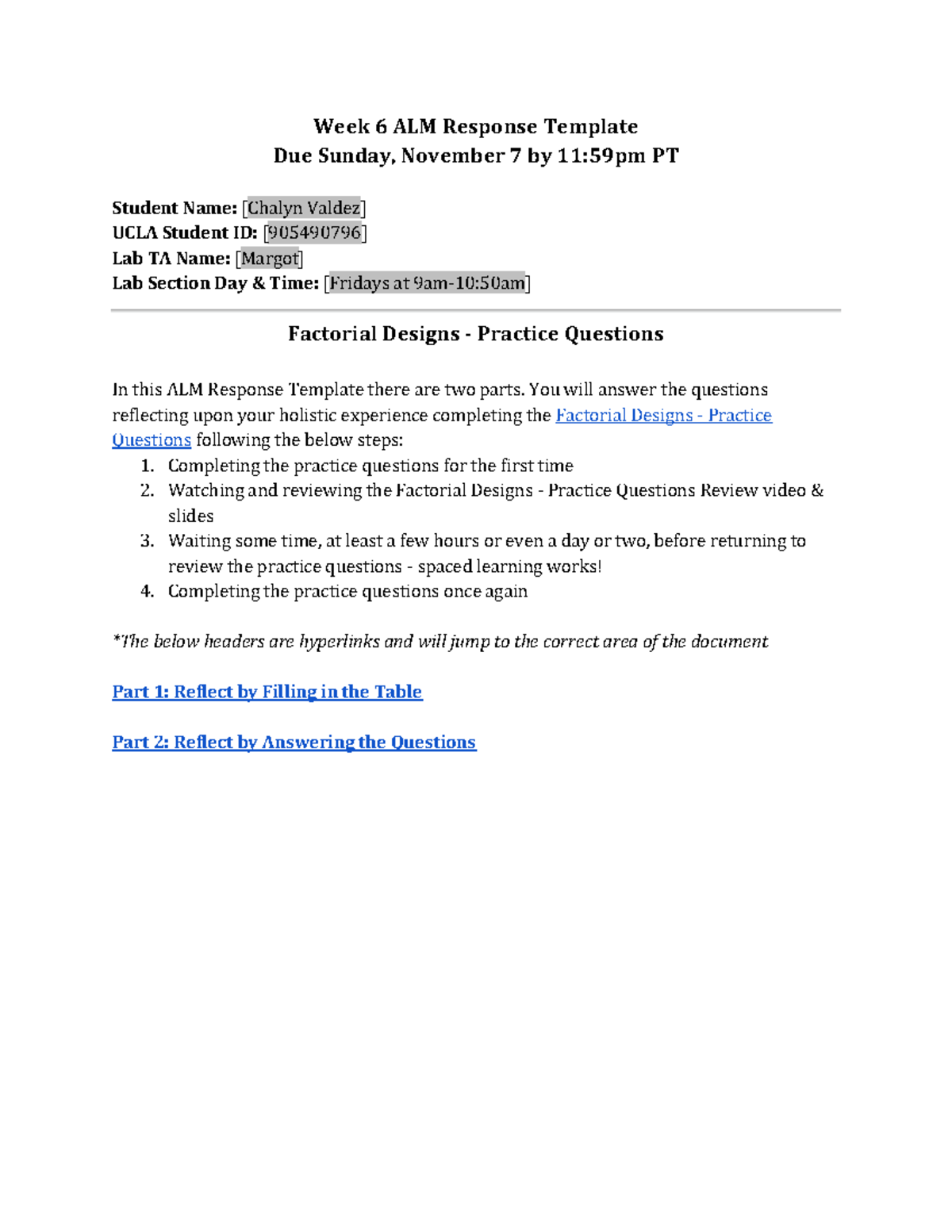 Week 6 ALM Response Valdez Chalyn 905490796 - Week 6 ALM Response ...