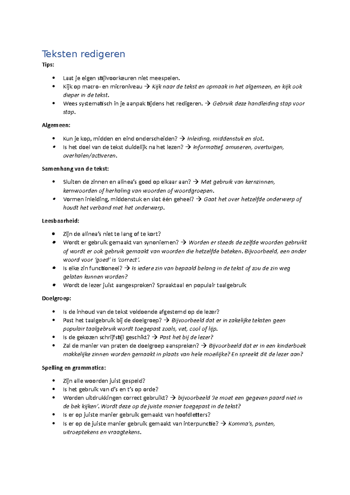 Teksten regideren handleiding - Teksten redigeren Tips: Laat je eigen ...