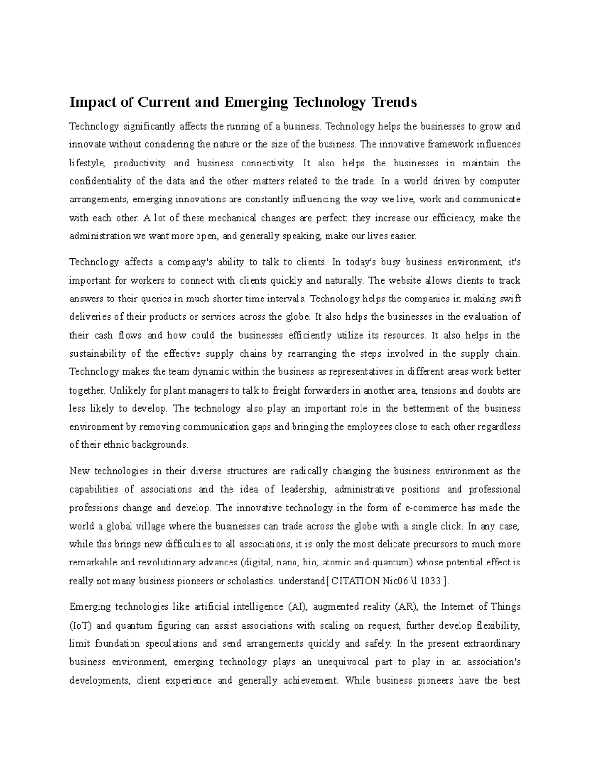 Impact of Current and Emerging Technology Trends - Impact of Current ...