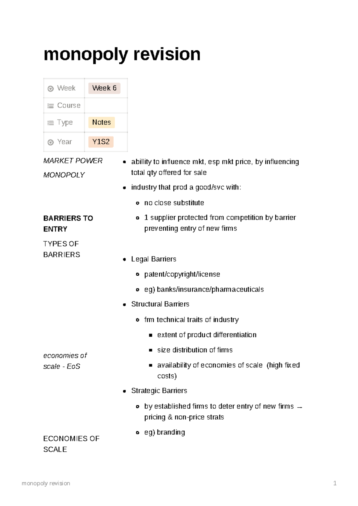 Monopoly revision - Studocu
