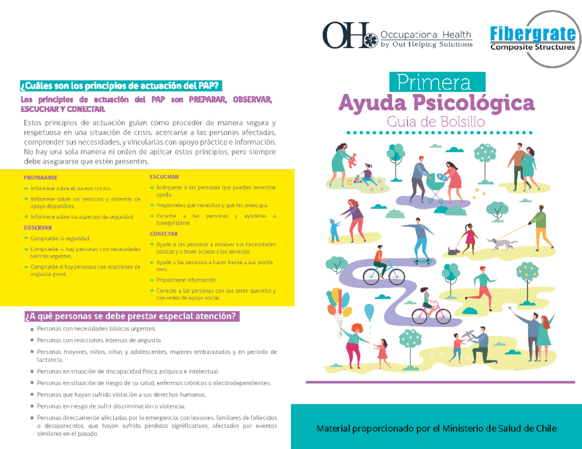 Guía de bolsillo PAP - GUIA DE PROTOCOLO ABCDE DE PRIMEROS AUXILIOS PSICOLÓGICOS - Studocu