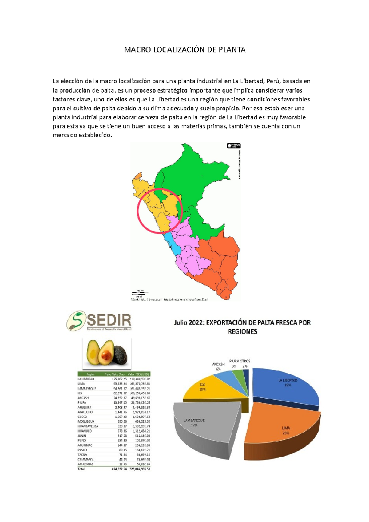 Macro Localización DE Planta - MACRO LOCALIZACIÓN DE PLANTA La elección ...