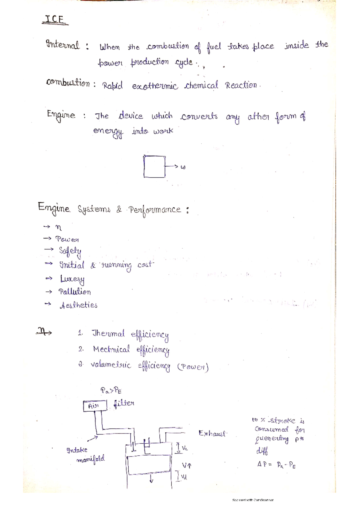 ICE notes - Mechanical engineering - Studocu