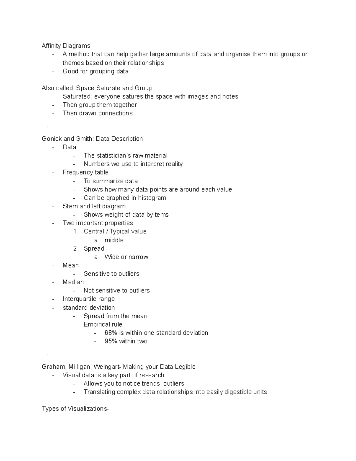 Data readings - Samira Rajabi - Affinity Diagrams - A method that can ...