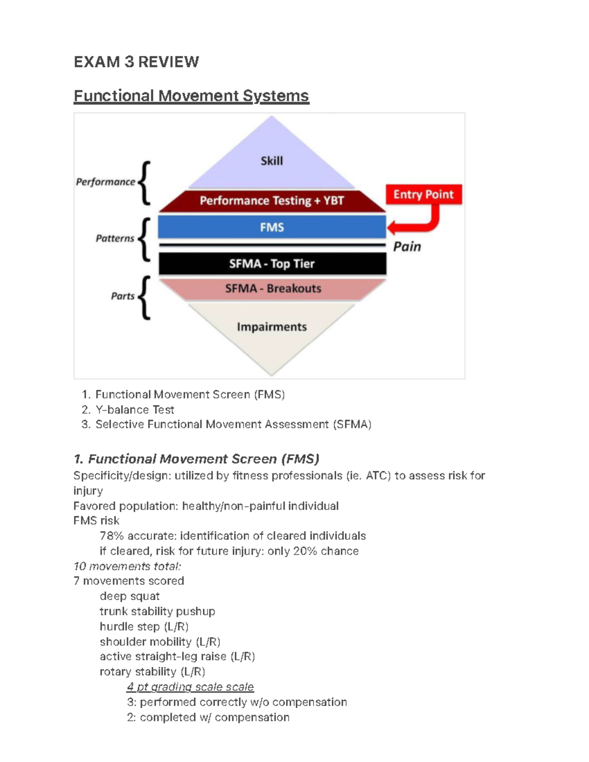 Exam 3 Review - Exam 3 Study Guide - 1. 2. 3. EXAM 3 REVIEW Functional ...