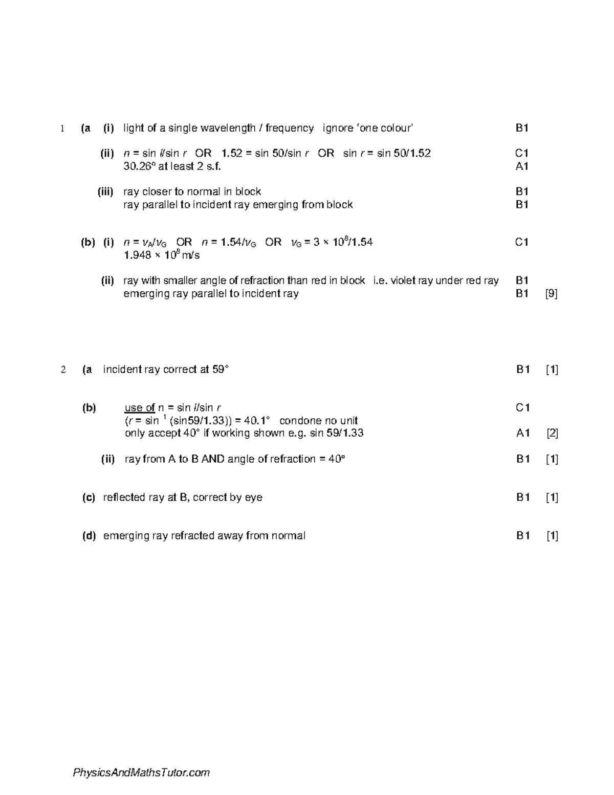 Light 5 MS - physics revision for homework and test and practice exams ...