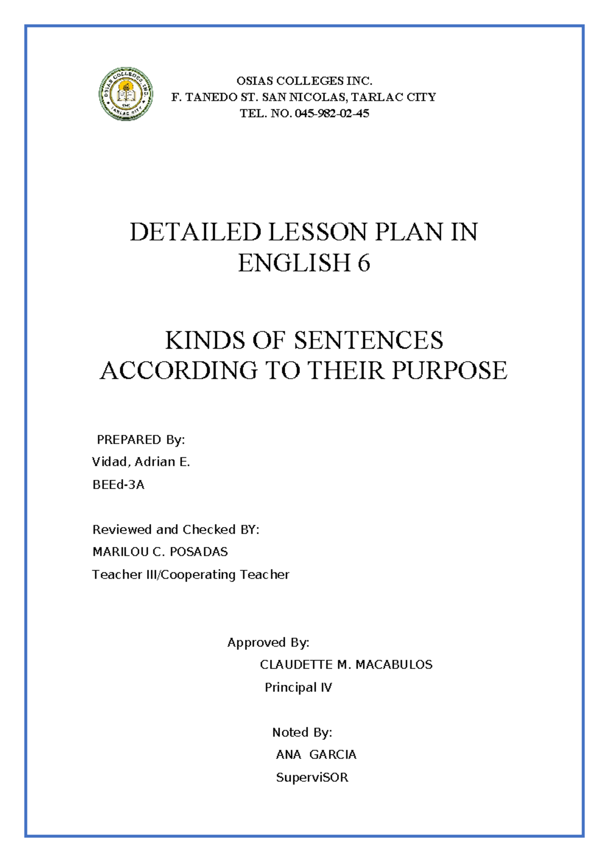 The-Og-lesson-plan - asfsafasfasf - OSIAS COLLEGES INC. F. TANEDO ST ...