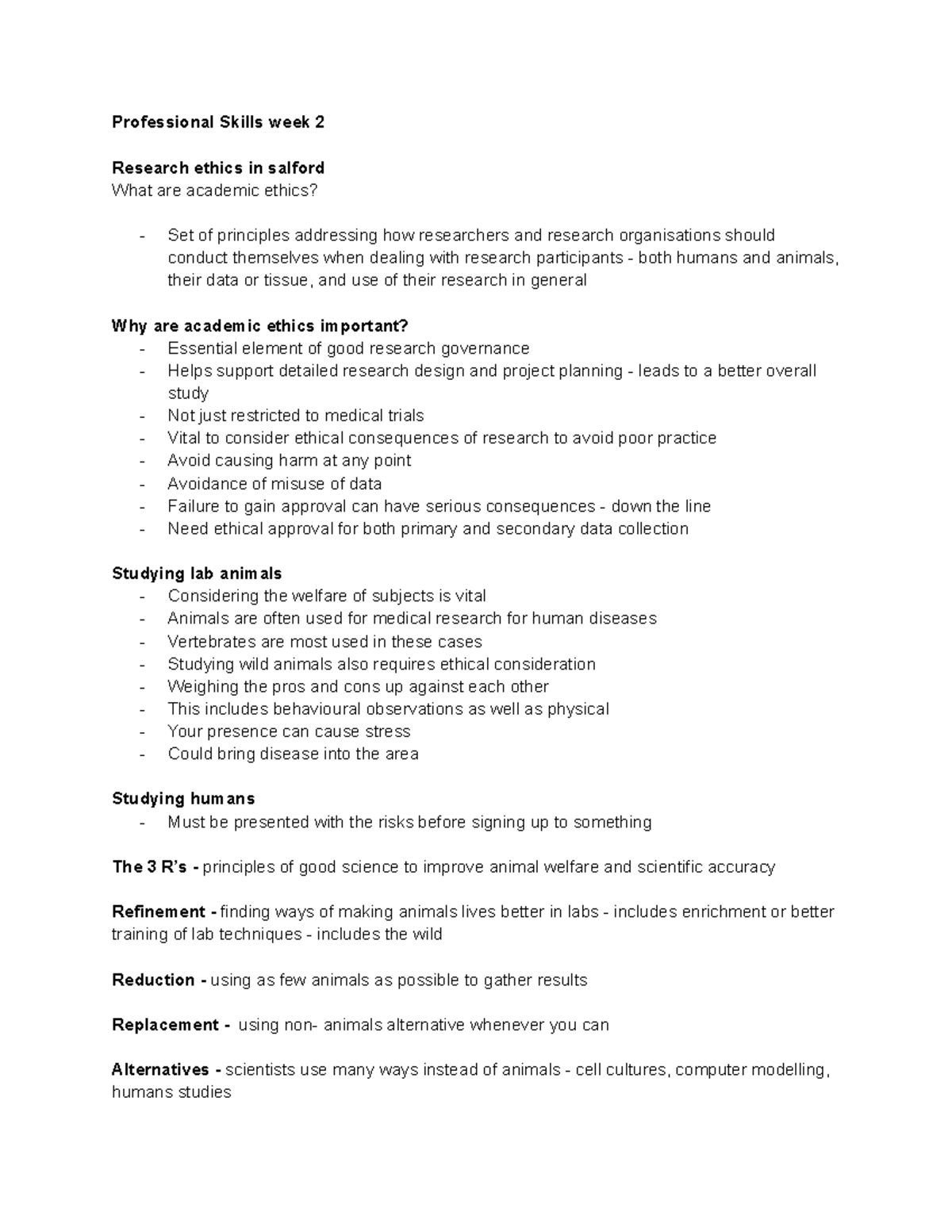Professional Skills Week 2 - Salford - Studocu