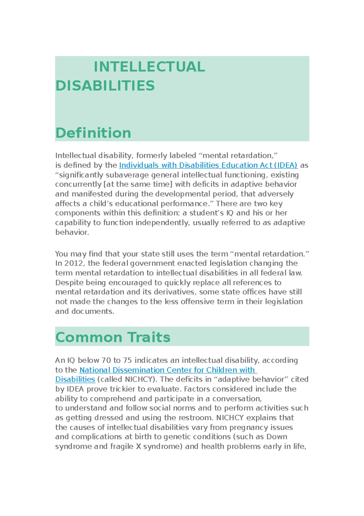 Intellectual- Disabilities - INTELLECTUAL DISABILITIES Definition ...