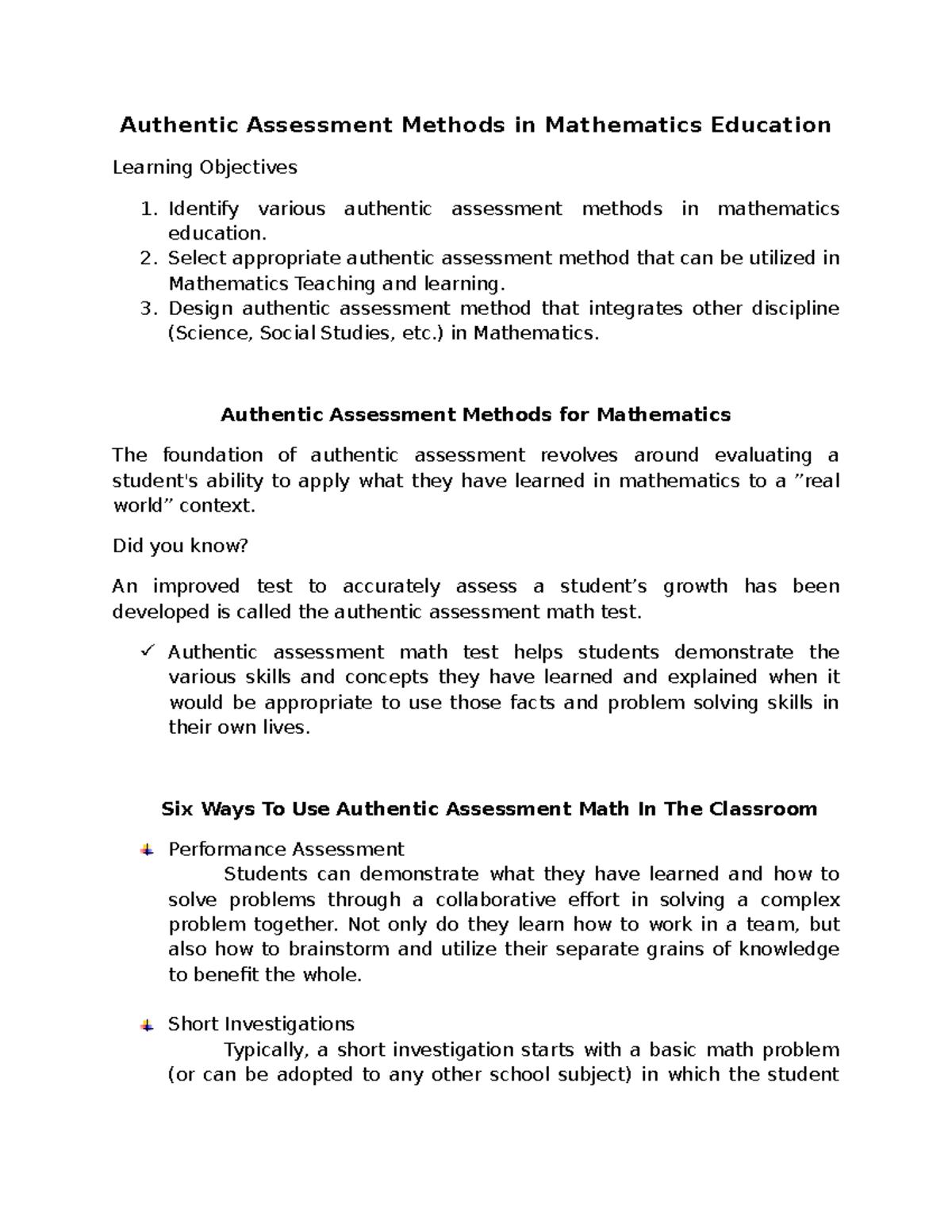 Authentic-Assessment-Methods-in-Mathematics-Education-Pair-1 ...