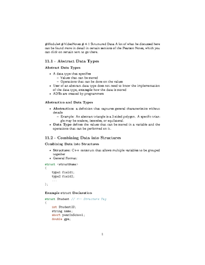 11.2 - Structures - Table of Contents | Previous Section | Next Section ...