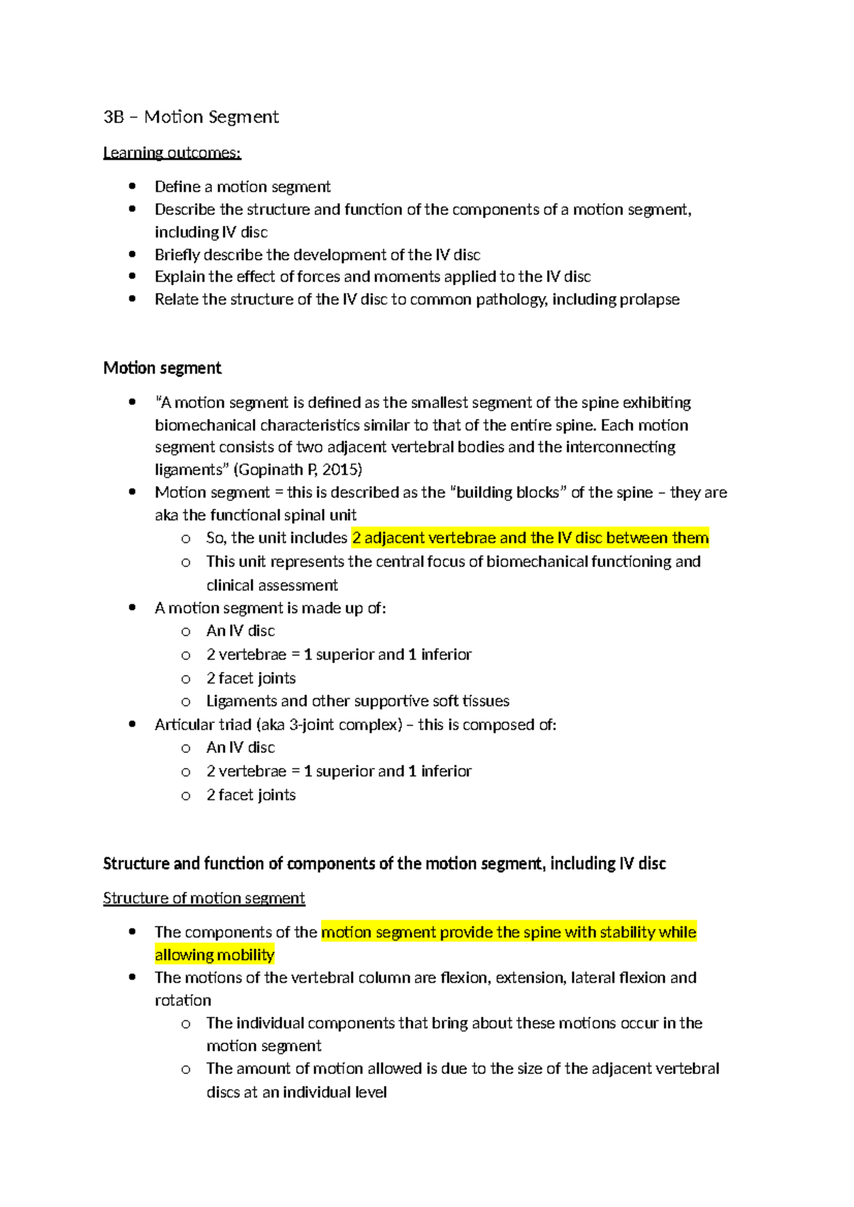 3B - Motion Segment - 3B – Motion Segment Learning outcomes: Define a ...