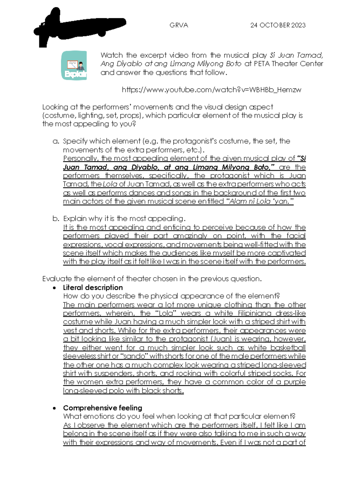SEA GRVA Module 3 UNIT 1 Explain - INACAY, GABRIEL IVAN S. GRVA 24 ...
