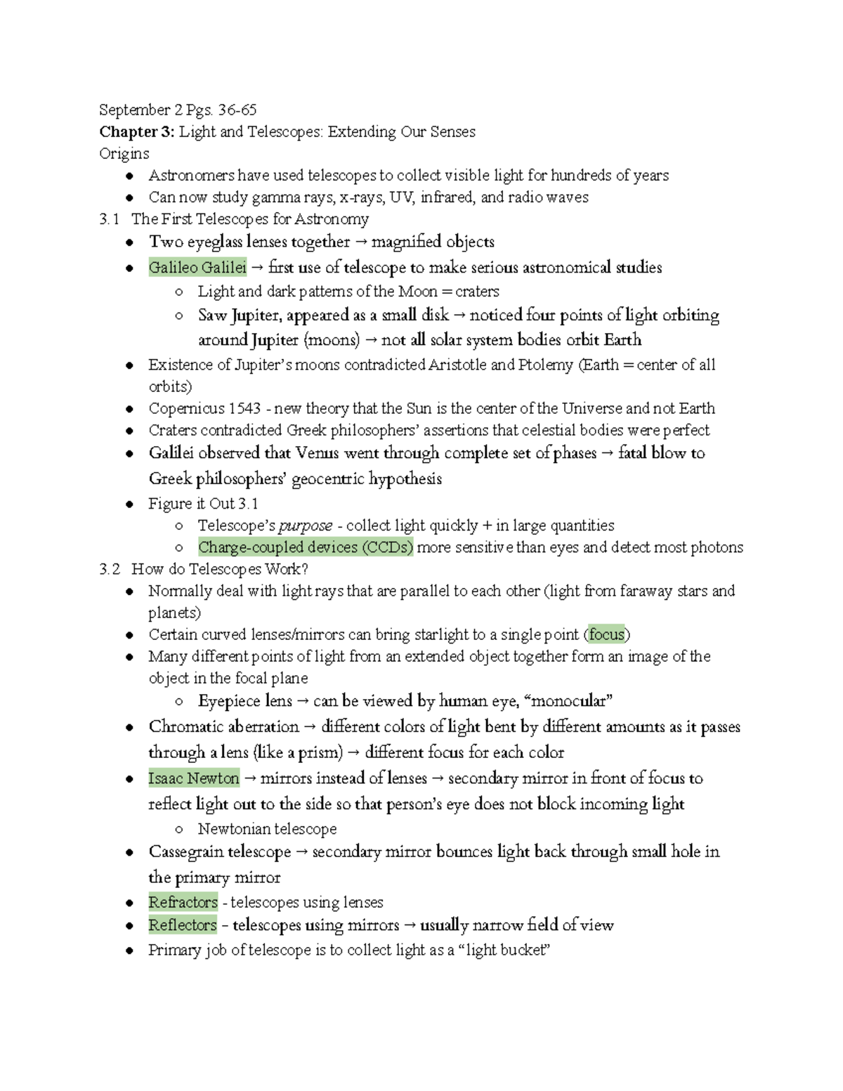 Summary The Cosmos: Astronomy in the New Millennium Sep 2 - September 2 ...