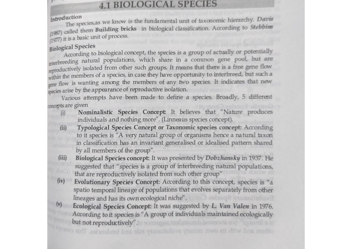 Biological Species - Bsc 4th semester Zoology - Genetics and ...