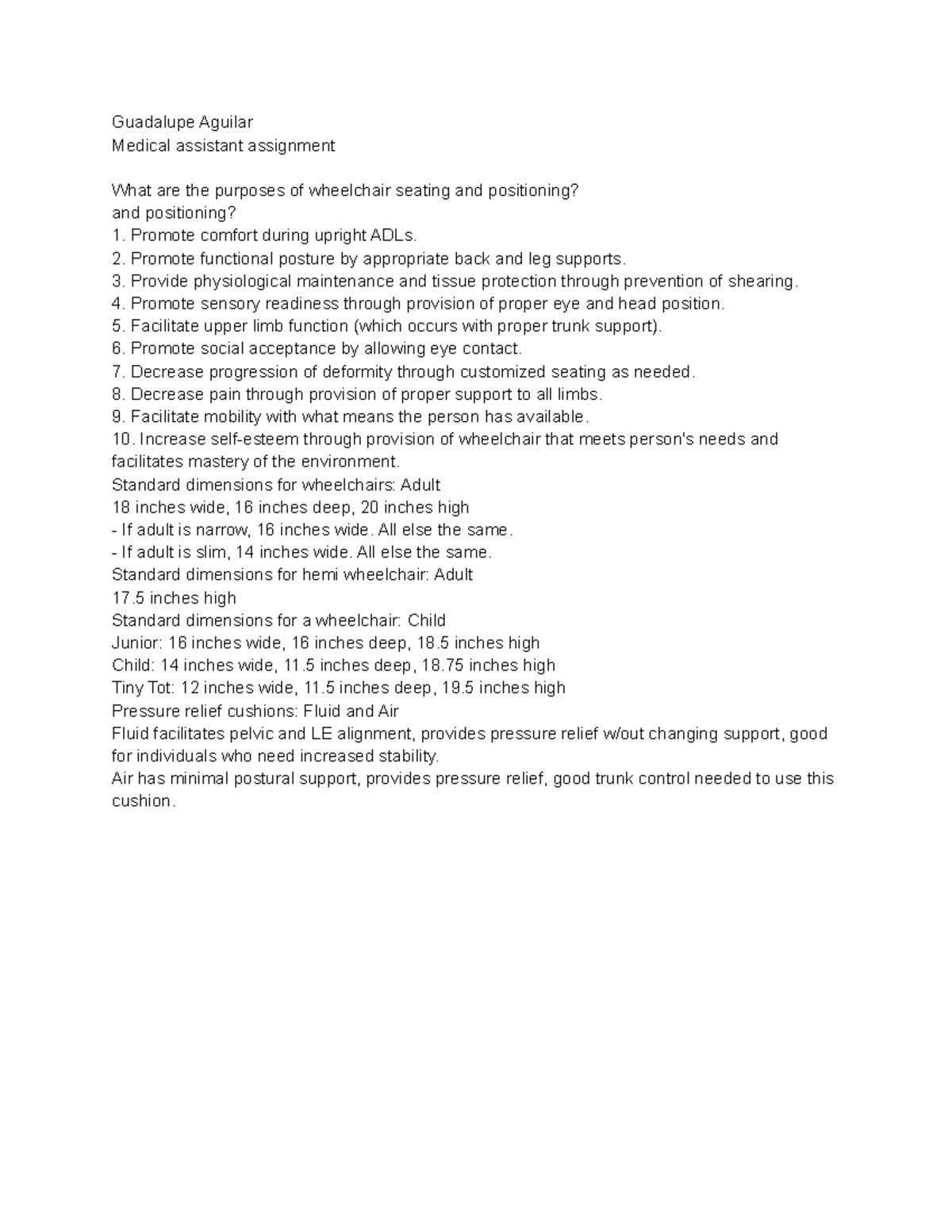 1 - Terminology - Guadalupe Aguilar Medical assistant assignment What ...