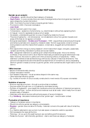 How to do HAP - Lecture notes 1 - How to do HAP Dr Rachel Leow The core ...