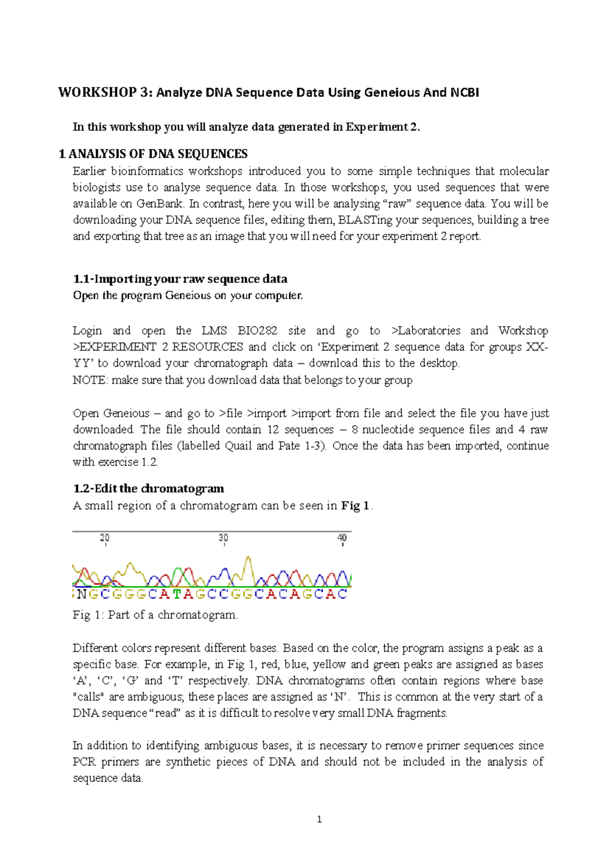 Bioinformatics 3 - Bioinfo 3 - WORKSHOP 3: Analyze DNA Sequence Data ...