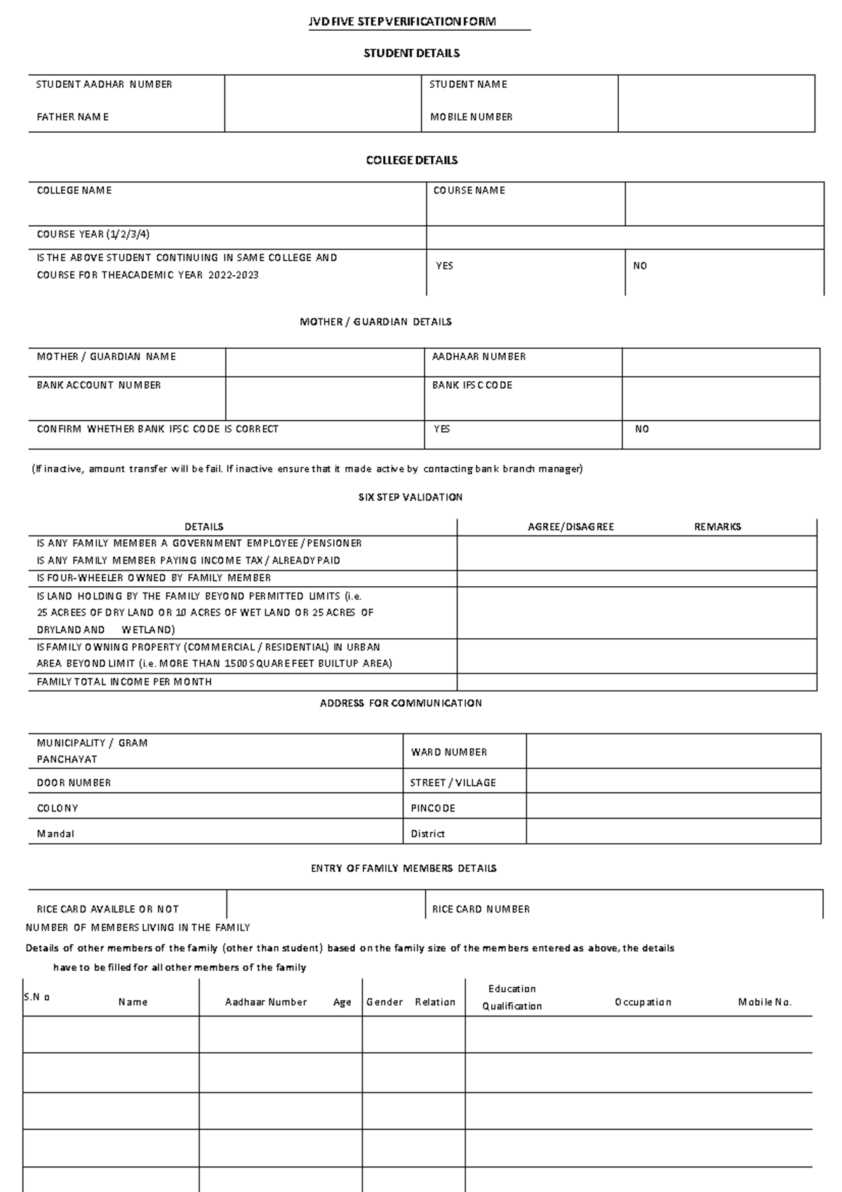 Editor 1703078084025 JVD Five Step Verification Form - null JVD FIVE ...