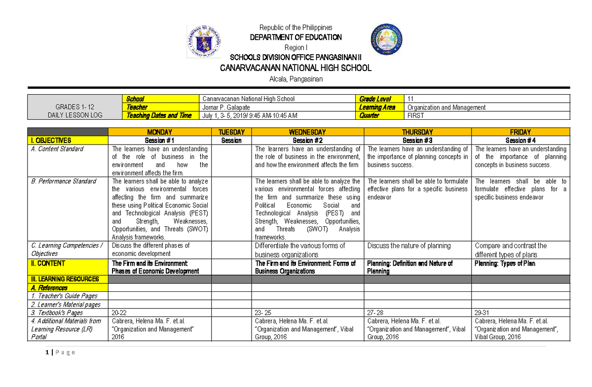 Scribd - Republic of the Philippines DEPARTMENT OF EDUCATION Region I ...