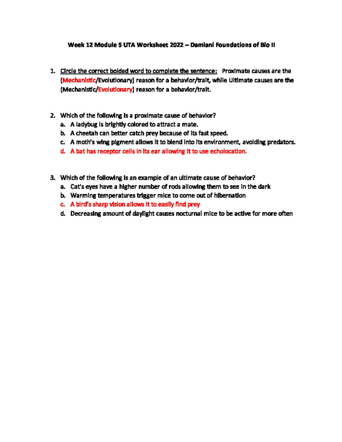 Week 12 Mod 5 KEY - ANSWER KEY - BIOSC 0160 - Studocu