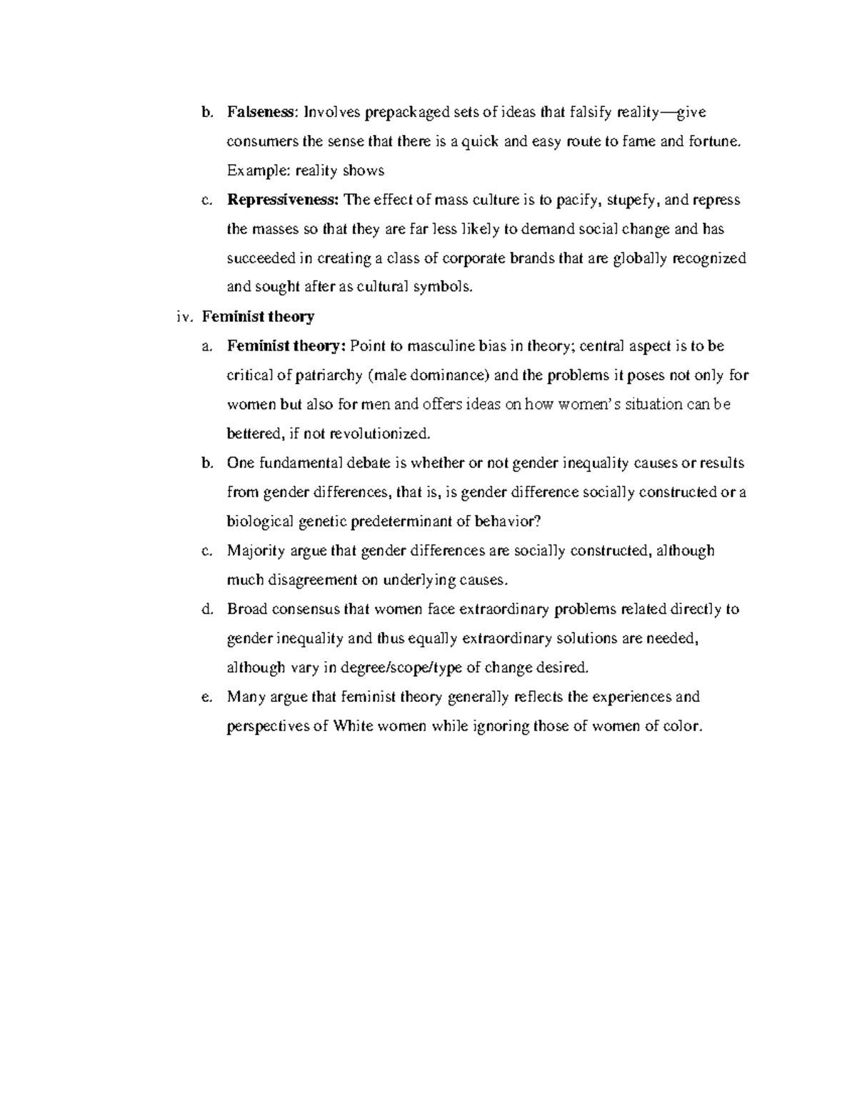 Week 2 notes 10 - b. Falseness: Involves prepackaged sets of ideas that ...