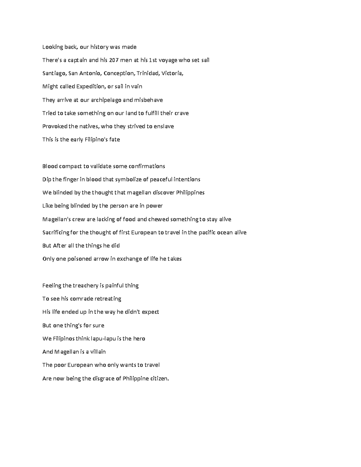 Advocacy campaign poem - Looking back, our history was made There's a ...