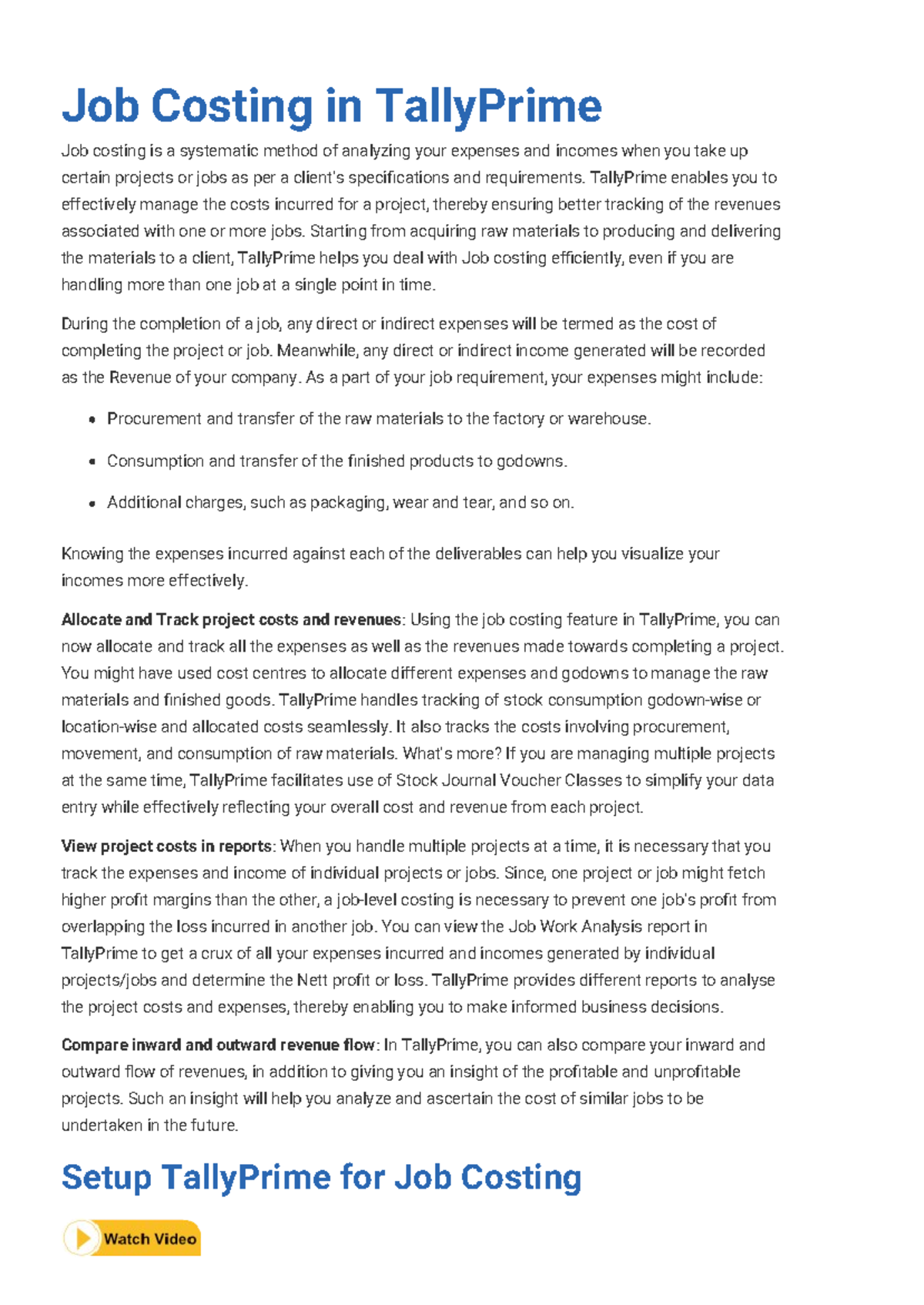 Job-costing-tally - mbnmbnm - Job costing is a systematic method of ...