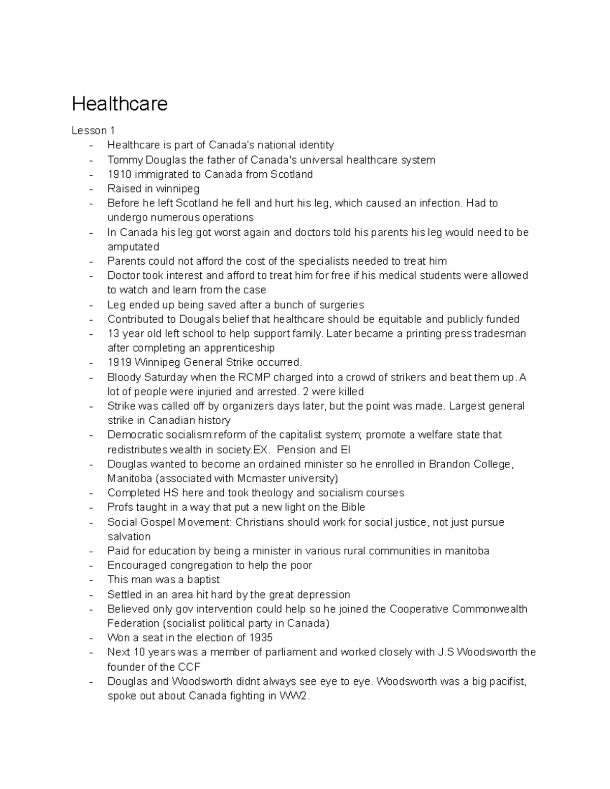 Lesson 7 healthcare - Kevin online notes, reading notes - Healthcare ...