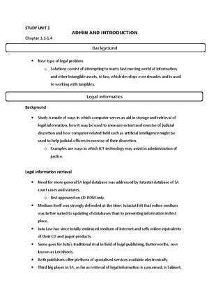 Study unit 1 Admin and Introduction - STUDY UNIT 1 ADMIN AND ...