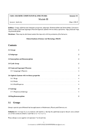 DCS-M1-Ktunotes - CS201: DISCRETE COMPUTATIONAL STRUCTURES Semester III ...