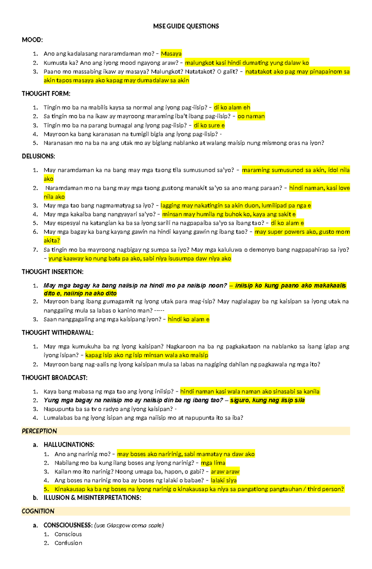 2- Psych-RLE-MSE-Guide-Questions-tagalized-draft - MSE GUIDE QUESTIONS ...