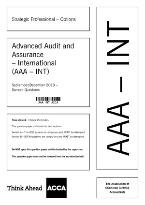 ACCA 2008 Past Papers FR - Answers Fundamentals Level – Skills Module ...