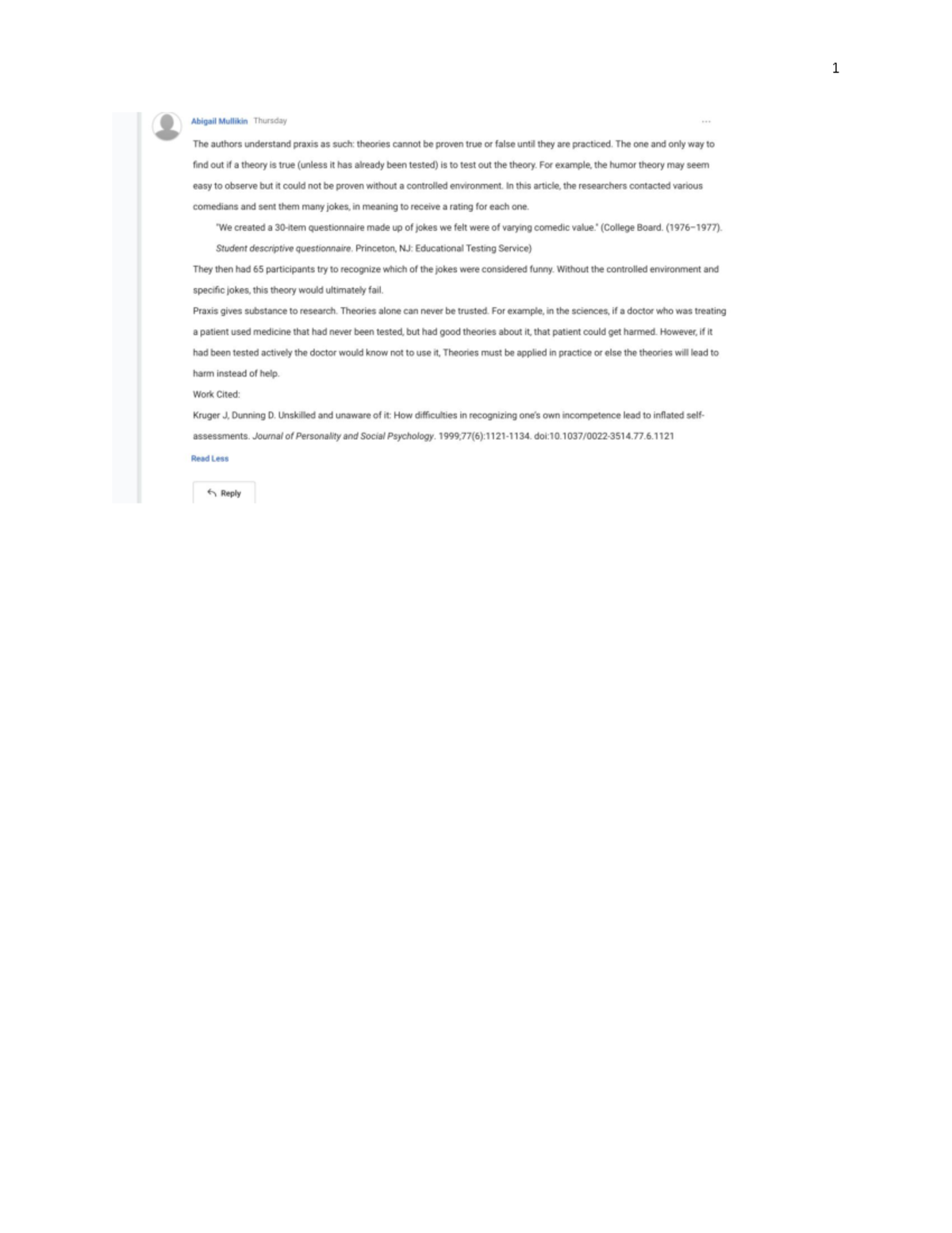 discussion thread - RSCH 201 - Studocu