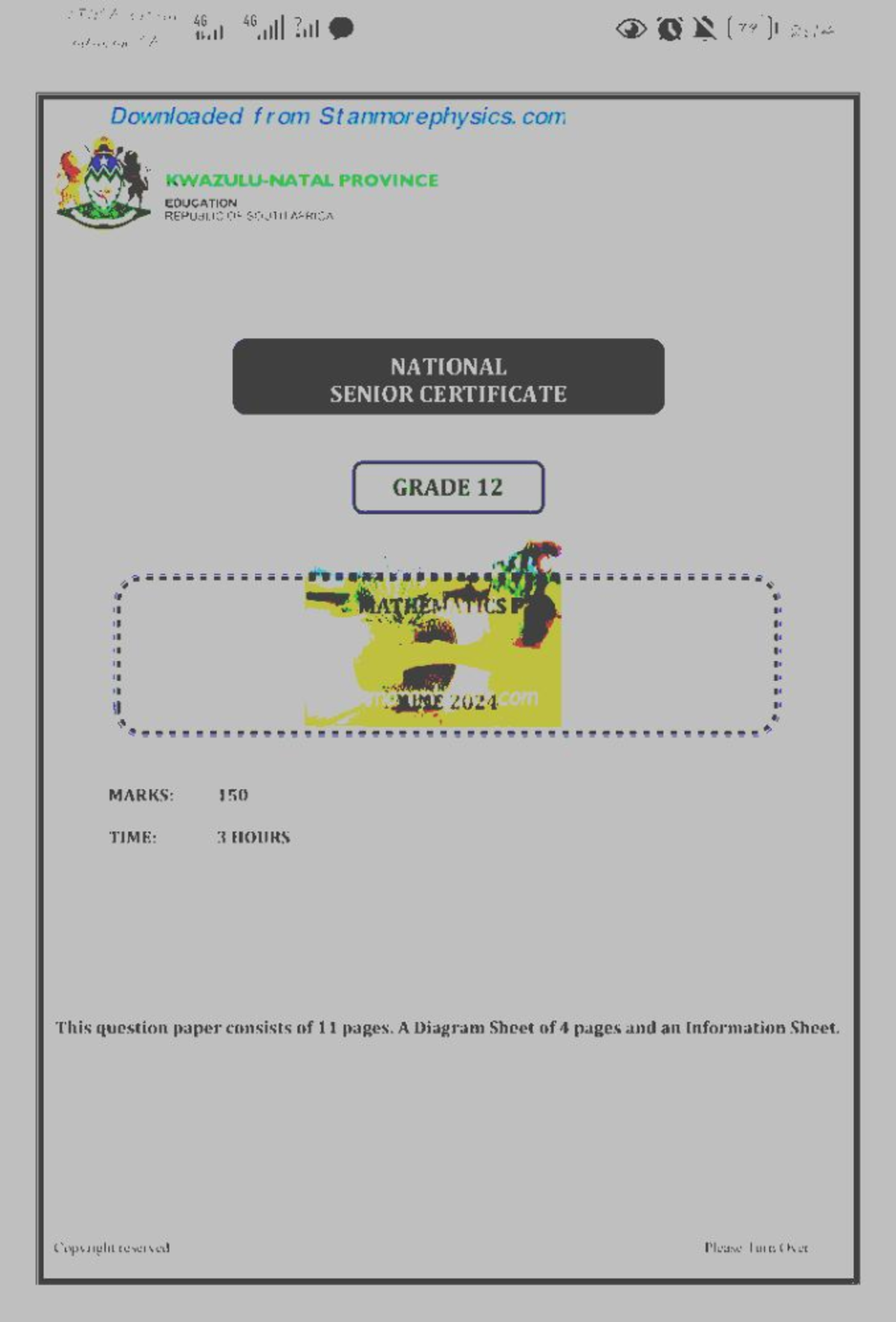 KZN-Math-Grade 12-June 2024- paper for practice - 4G thill 4G ml all 2 ...