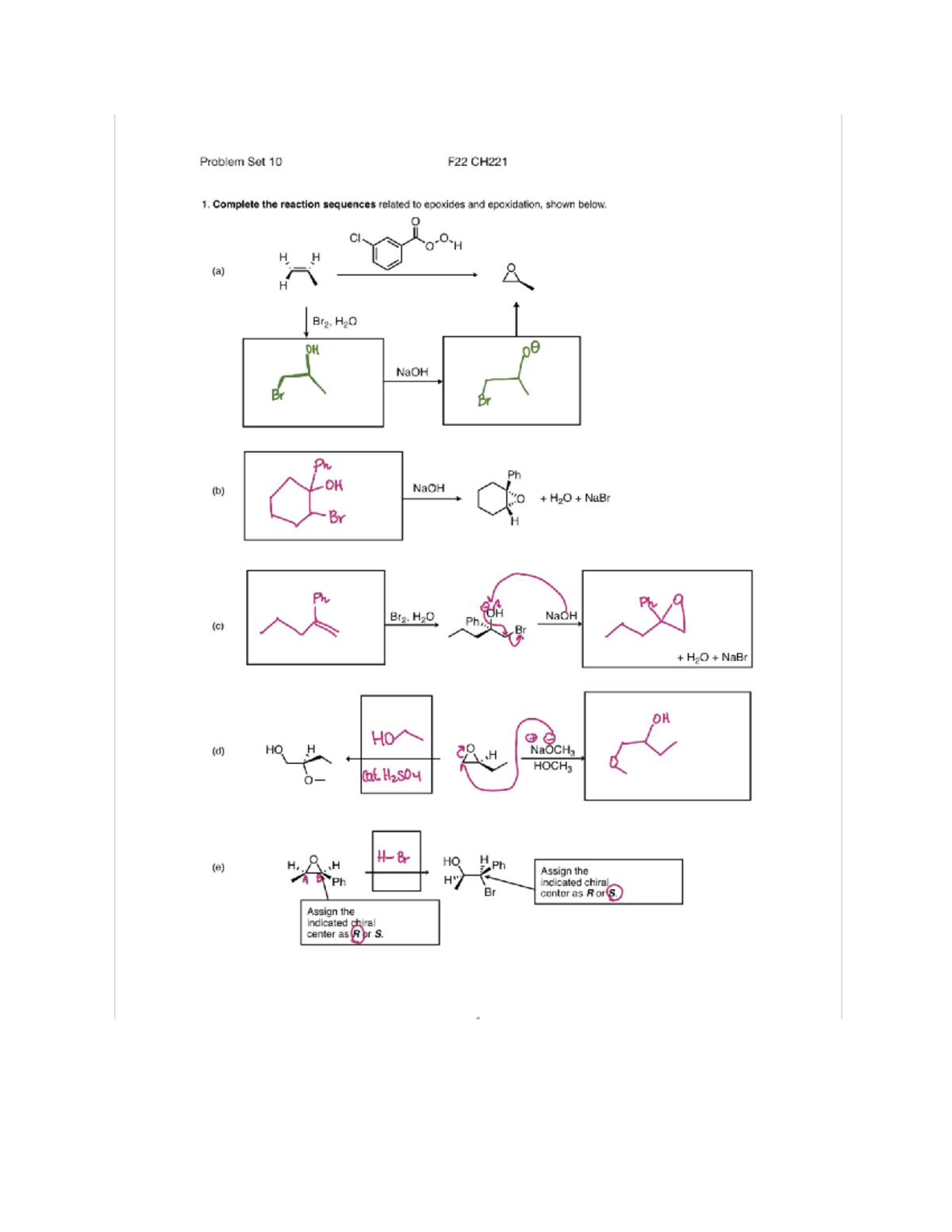 Expoxide Opening and IUPAC Practice - CH 221 - Studocu