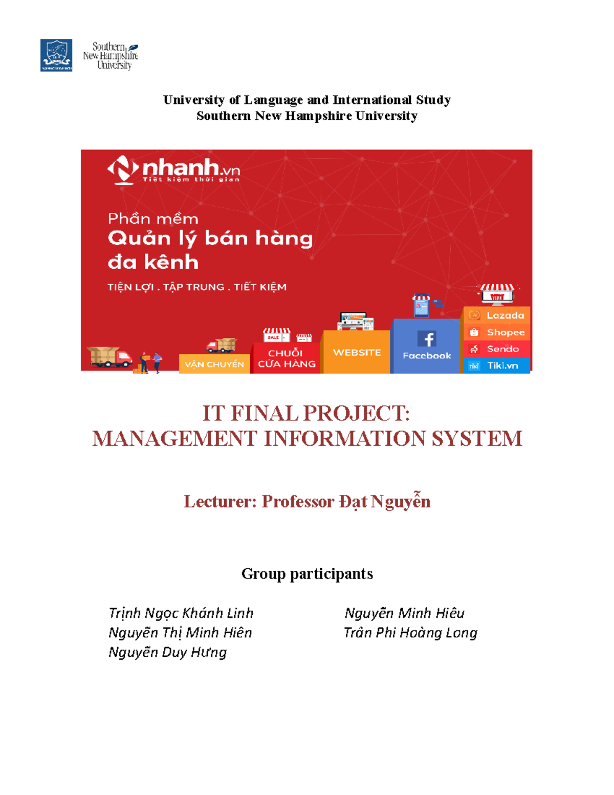 IT Final Report - University of Language and International Study ...