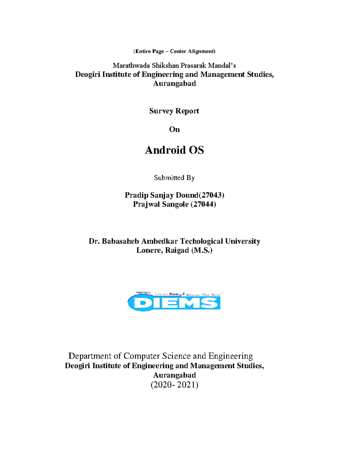 Android OS report - ofak ;jlfd sdafoi fdshoi faefk ef sdfl; f - (Entire ...