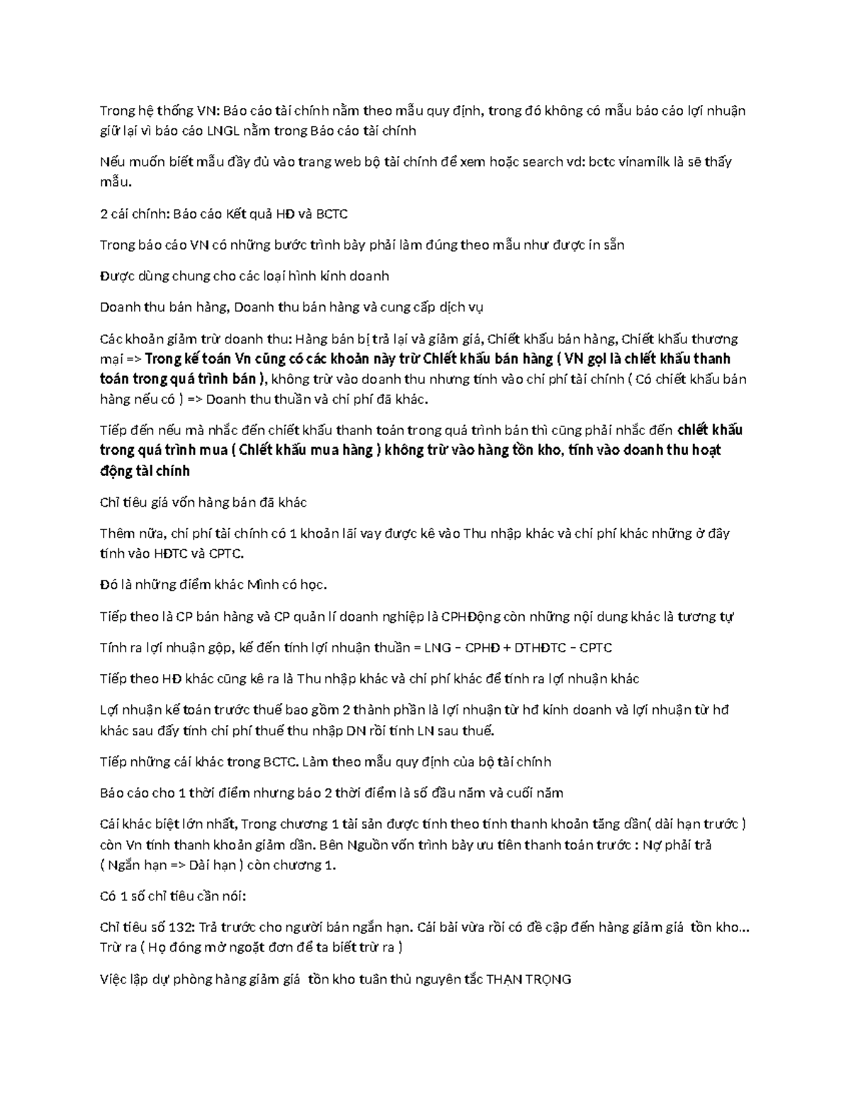 NLKT C7 File 1 ( khuyết phần đầu ) - Trong hệ thống VN: Báo cáo tài chính nằm theo mẫu quy định ...