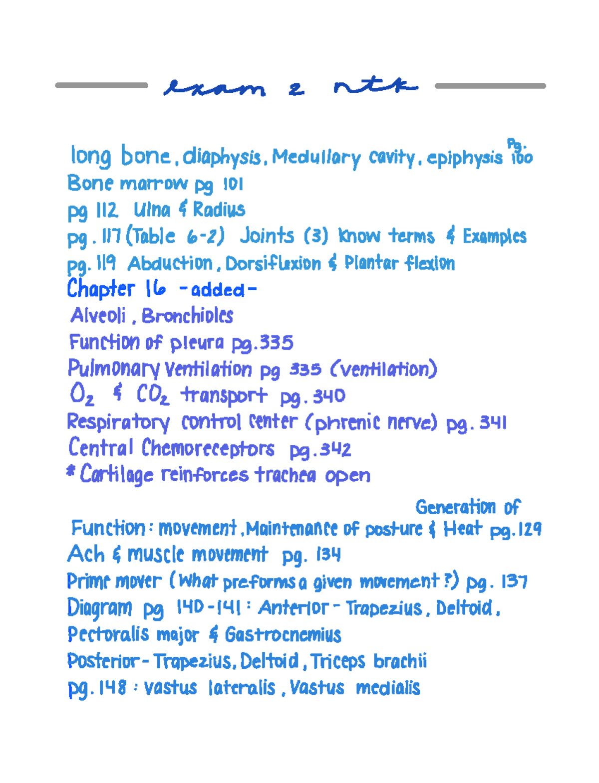 Chapter Accumulative Notes - Examm Z NFU Chapter 6 Skeletal system long ...