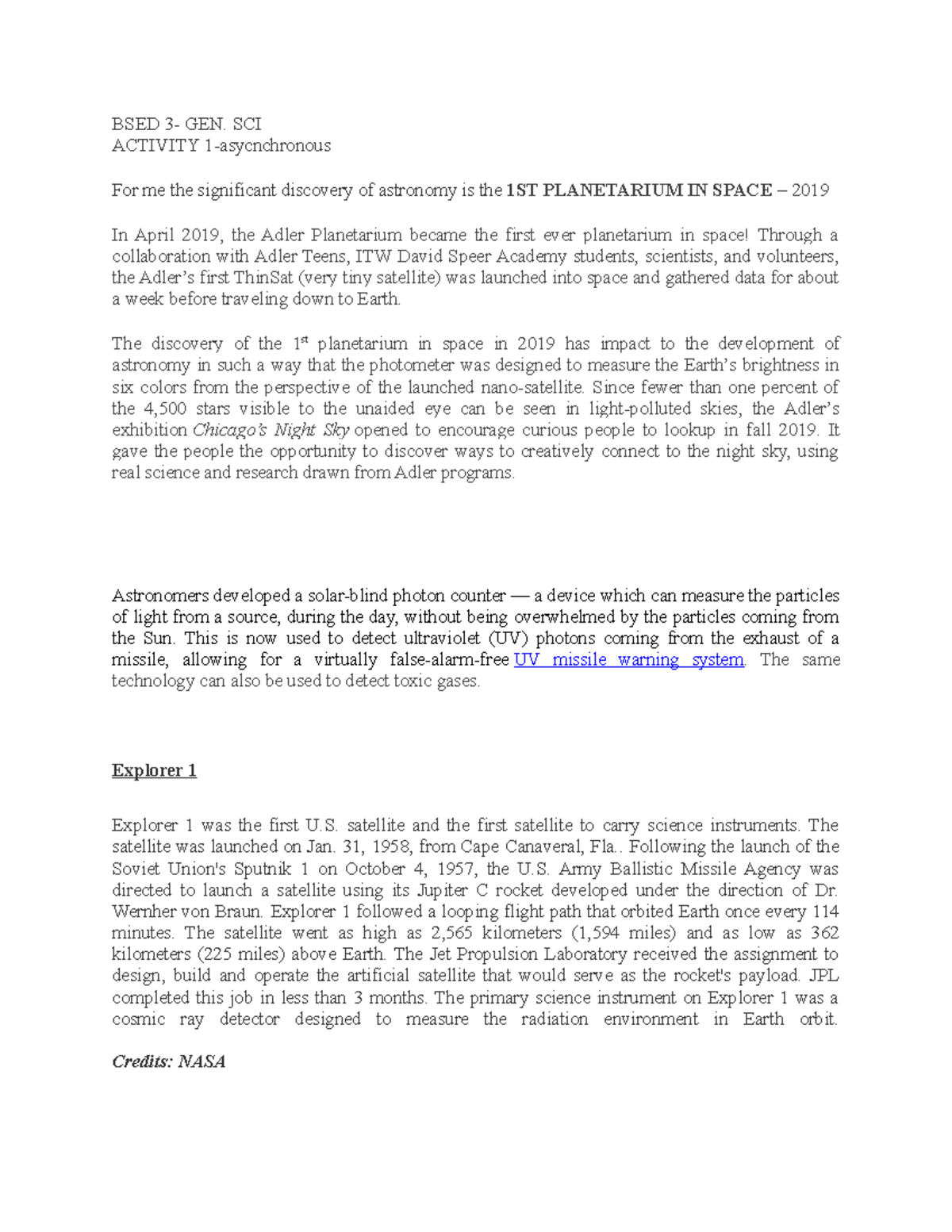 Astro-ACT 3 - notes for the introduction in astronomy - BSED 3- GEN ...