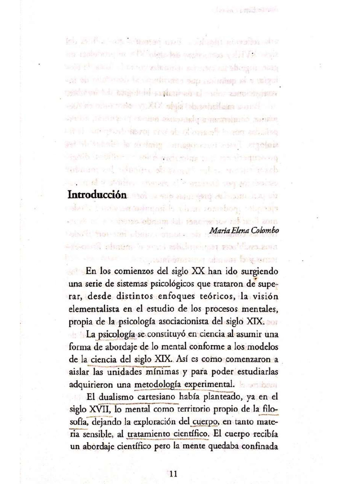 Introduccion - Maria Elena Colombo 1 1 - Historia de la psicología ...